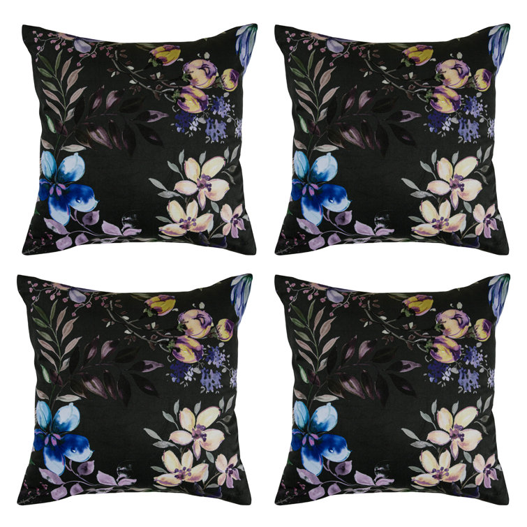 Rosalind Wheeler Derenda Black Square Cushion | Wayfair.co.uk